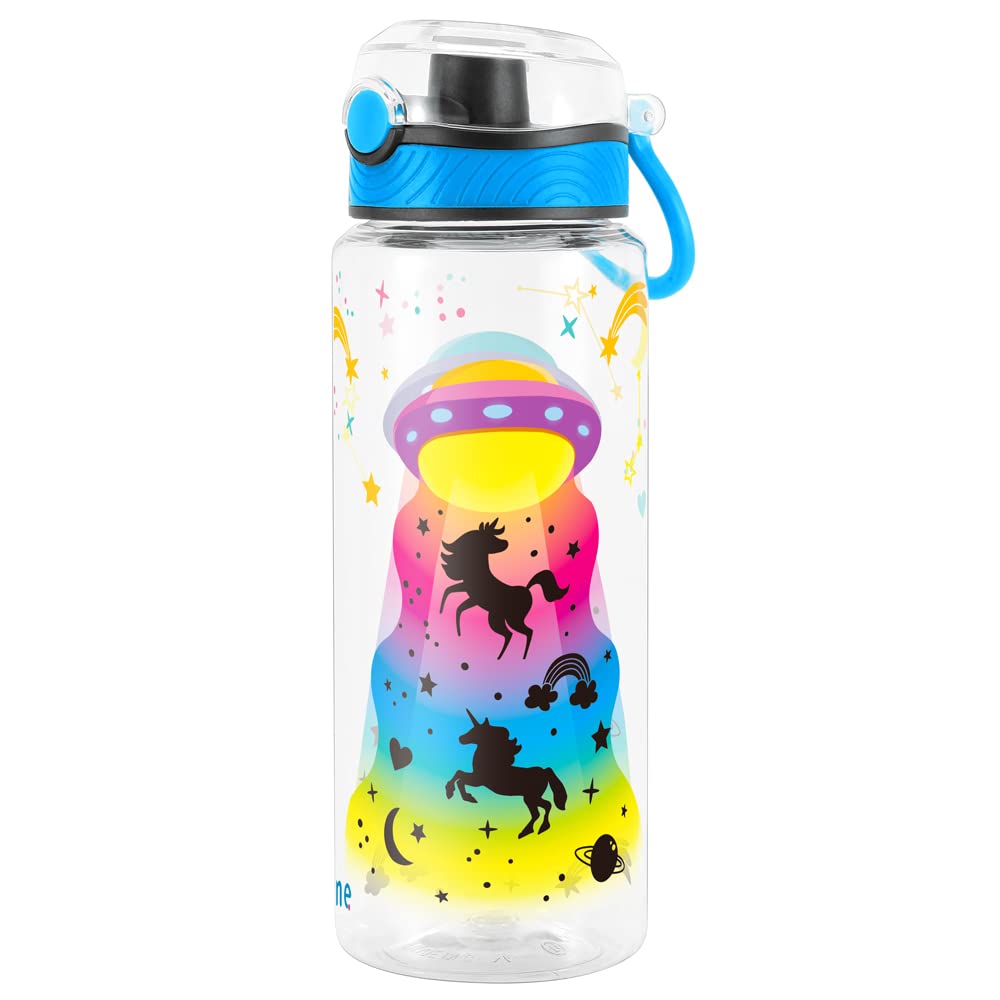Cute Water Bottle for School Kids Girls, BPA FREE Tritan & Leak Proof & Easy Clean & Carry ...