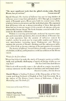 The Anxiety of Influence: A Theory of Poetry: Harold Bloom ...