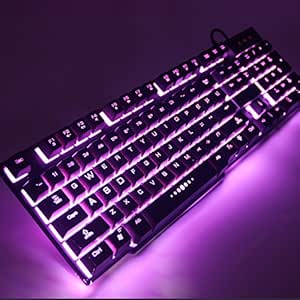 Amazon.com: Mengmodo Red/purple/blue Backlights Professional Gaming ...