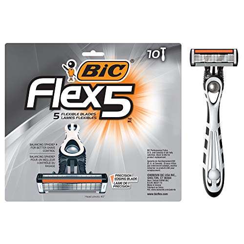 BIC Flex 5 Men's 5-Blade Disposable Razor, 10 Count | Pricepulse