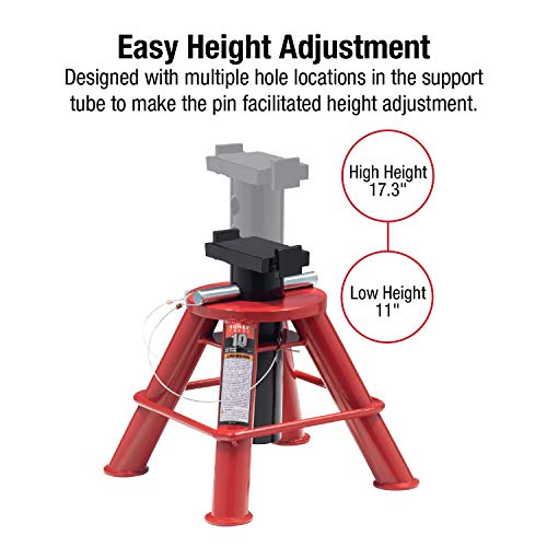 Sunex 1210 10-Ton Low Height Pin Type Jack Stands, Pair | Pricepulse