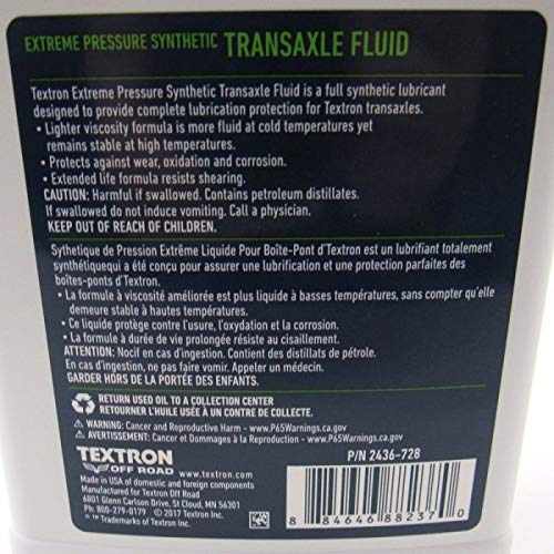 Textron Off Road Synthetic Transaxle Fluid Oil - 41oz - 2018 Wildcat XX ...