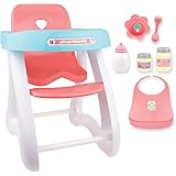 Amazon.com: Baby Alive 509 Crew Doll High Chair Set - Pink & Rainbow ...