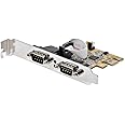 Amazon.com: StarTech.com 2-Port PCI Express Serial Interface Card, Dual Port PCIe to RS232 (DB9 ...