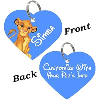 Amazon.com : Disney The Lion King Simba Dog Tag Cat Tag Pet Id Tag ...