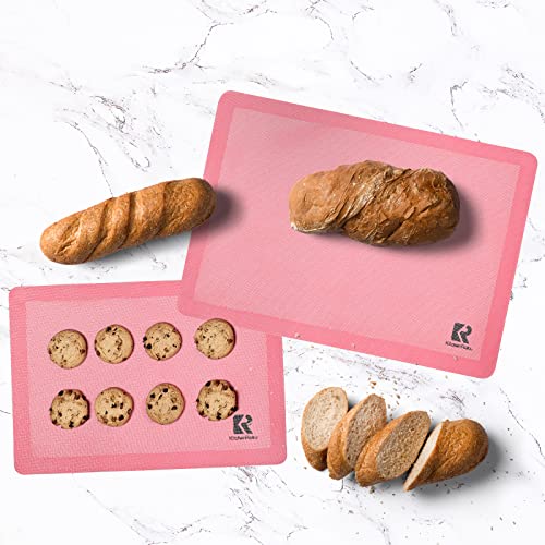 2 Pack Perforated Silicone Baking Sheet Mat,Non-Stick Reusable Food Safe Cookie Sheet liners for ...