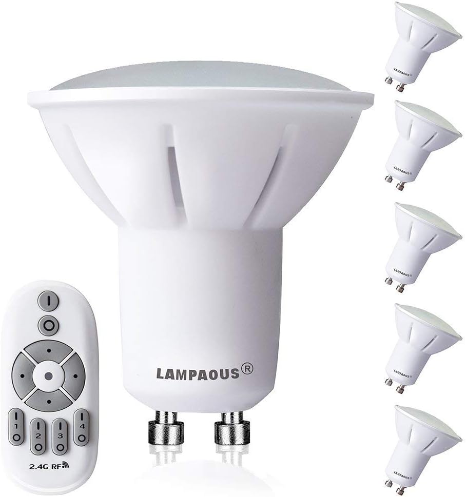 Lampaous led gu10 Dimmbar 5 Watt mit 2.4G Kabellos Fernbedigung ersetzt ...