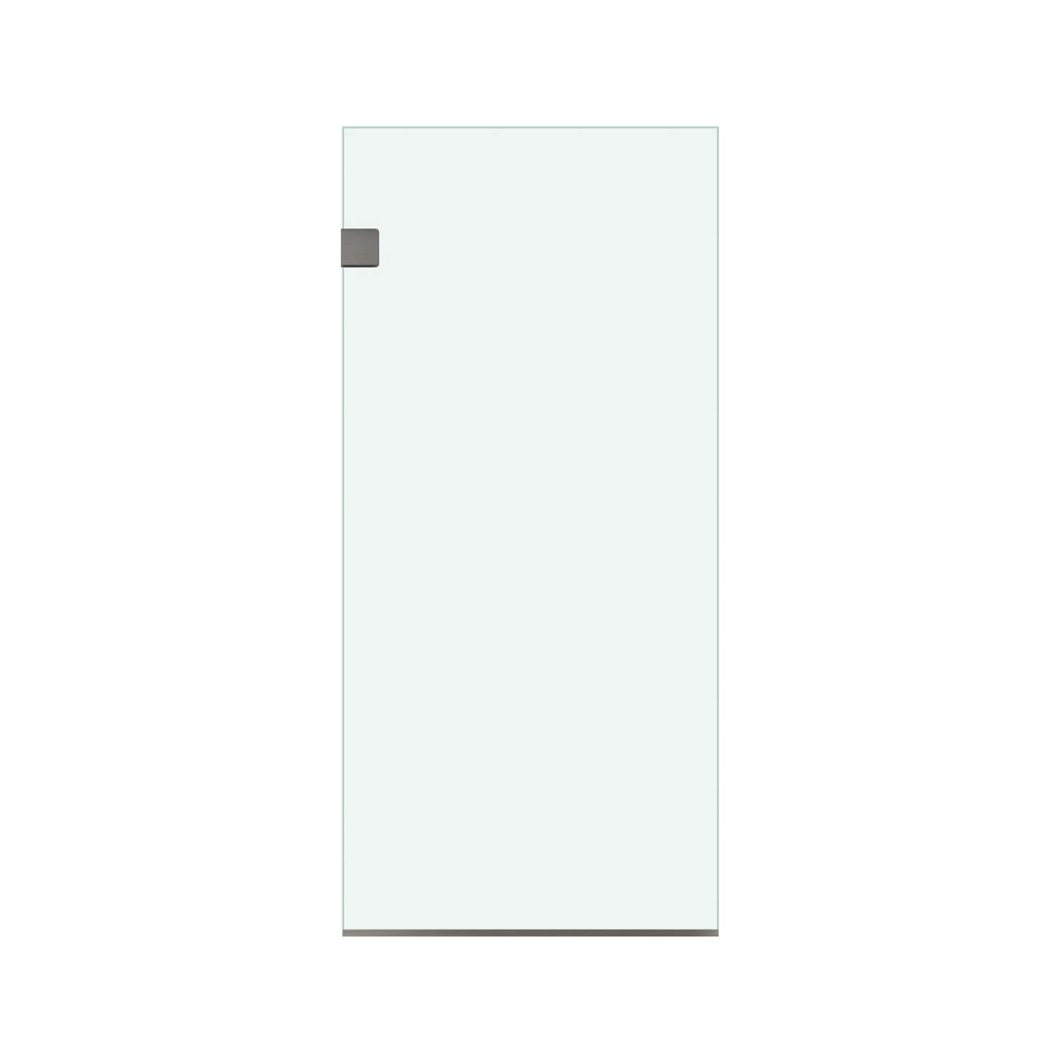 Fixed Glass Shower Screen with Brushed Nickel Finish 36"x76" - Water ...