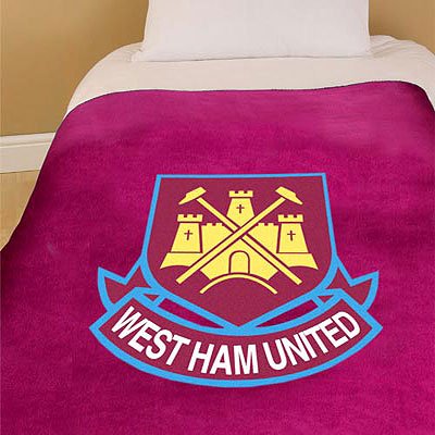 West Ham United FC Fleece Blanket, Claret/Blue, 130 x 180 Cm: Amazon.co ...