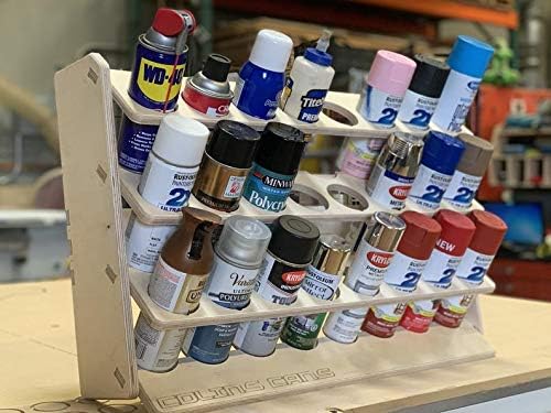 Amazon.com: Spray Can Lube Holder Organization Storage Rack Wood Shelf ...