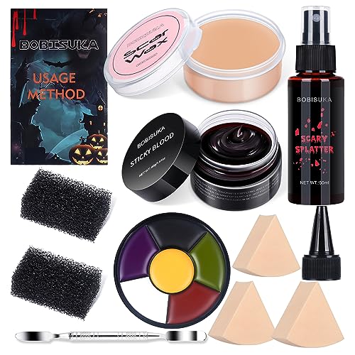 BOBISUKA Demonic Special Effects SFX Halloween Makeup Kit - 5 Colors ...