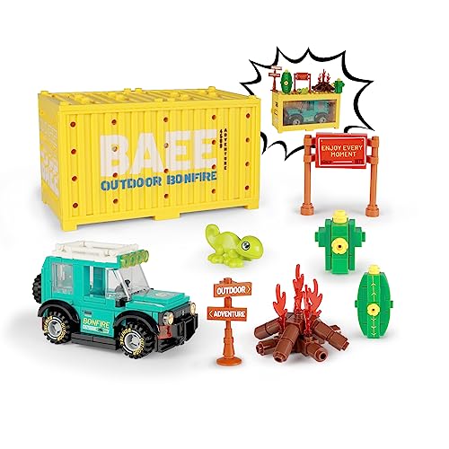SUNHABI Desert Party with Camping Car Toy Building Sets City Sets for 5 ...