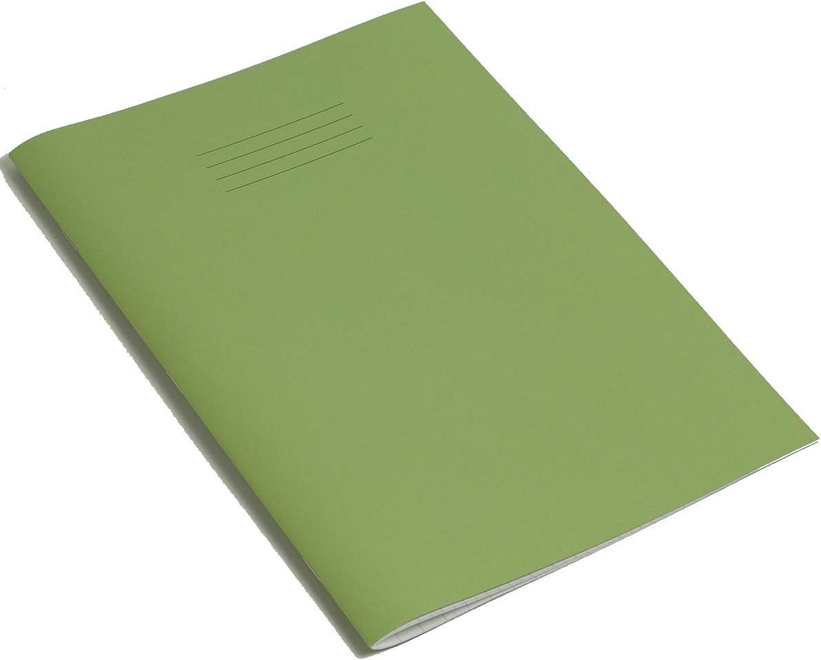 A4 School Exercise 10mm Squared Books Pack of 2 Green Cover: Amazon.co ...