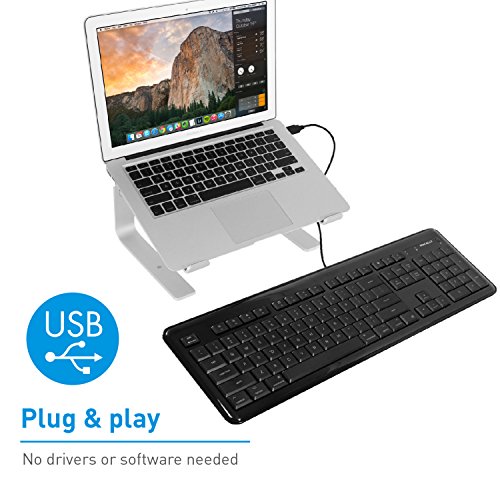 Macally Full Size USB Wired Backlit Keyboard for Apple Mac iMac ...