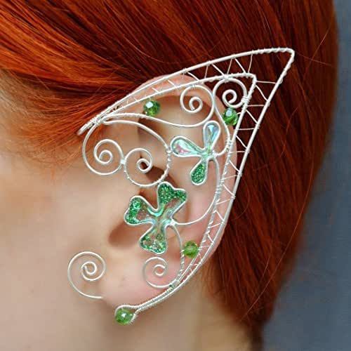 Amazon.com: Green Elf Ears Earrings Fairy, Magic Ear Cuff, Ear Cuffs ...