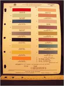 1958 OLDSMOBILE Paint Colors Chip Page: General Motor Corporation ...
