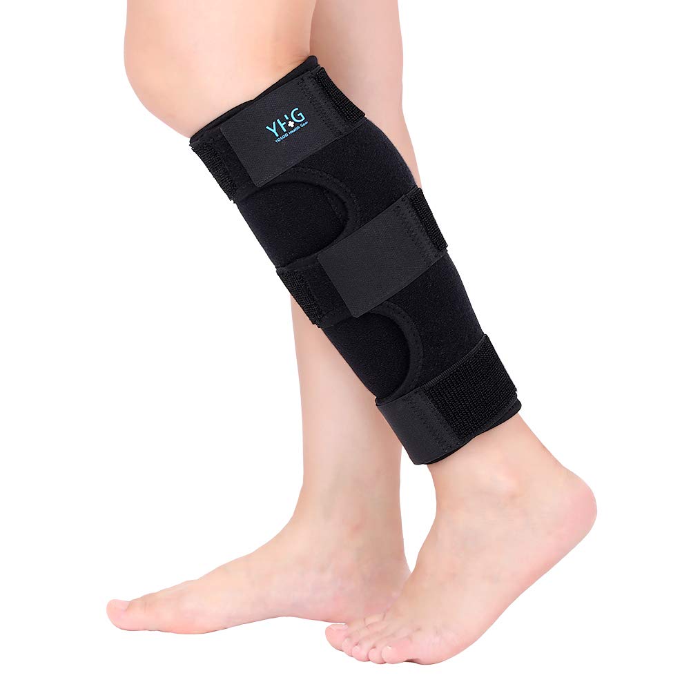 Compression Calf Support, Adjustable Shin Splints Brace with Elastic ...