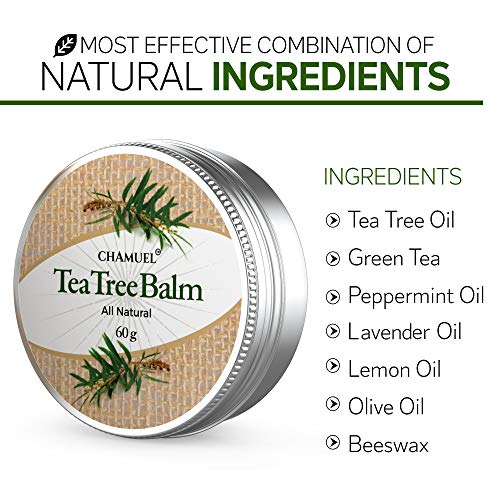 TEA TREE OIL BALM -100% All Natural | Great Cream for Soothing ...