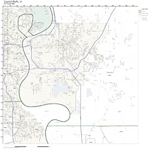 ZIP Code Wall Map of Council Bluffs, IA ZIP Code Map Laminated : Amazon ...