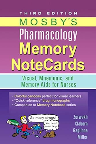 Mosby's Pharmacology Memory NoteCards: Visual, Mnemonic, and Memory ...