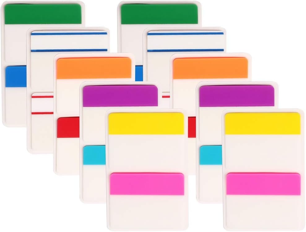 400PCS File Index Tabs, Writable & Repositionable Filing Tabs Flags ...