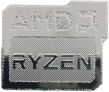 5x AMD RYZEN 7 Metal/Chrome Case Badge Logo Sticker (16mm x 19mm) 1800X ...