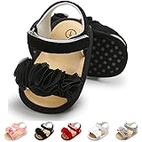 Amazon.com | SOFMUO Infant Baby Girls Sandals with Flower Soft Sole Newborn Summer Crib Shoe ...