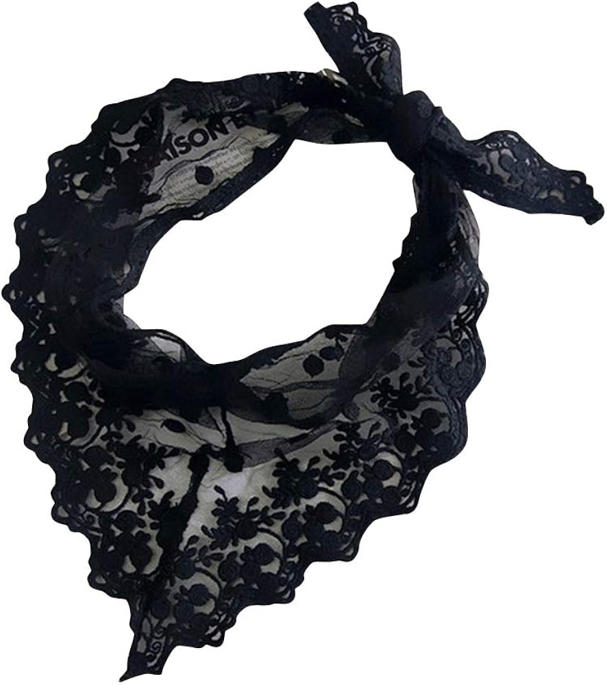 Damen Dreieck Halstücher Elegant Einfarbig Schal Spitze Haarband ...