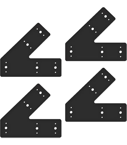 Pergola Kits ZIIAMG Gable Plate Black Powder-Coated Truss Connector ...