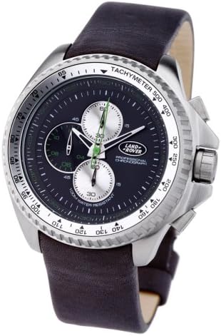 Land Rover Gents Chronograph Watch With Black Genuine Leather Strap ...
