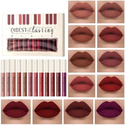 سعر NALACAL 12 Colors Matte Liquid Lipstick Set Velvety Lip Gloss Lip Kit Waterproof Long ...