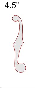 F-Hole Routing Template - 4.5" Sharp - - Amazon.com