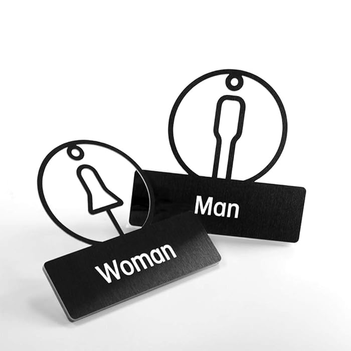 Buy Stainless Steel Acrylic Toilet Sign Men Women Toilet Washroom buy-stainless-steel-acrylic-toilet-sign-men-women-toilet-washroom