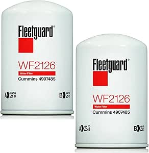 Amazon.com: WF2126 Fleetguard Water Filter (Pack of 2), Replaces ...