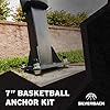 Silverback 60" In-Ground Basketball System & 7" Basketball Hoop Anchor ...