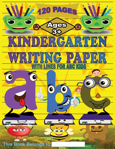 Kindergarten Writing Paper With Lines For ABC Kids Blank Handwriting 