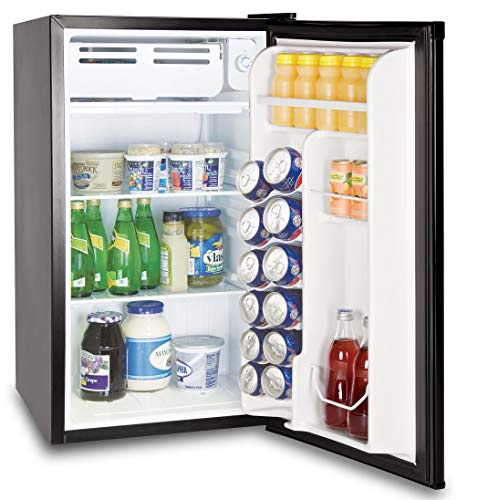 RCA 3.2 cu. ft Fridge, Black Erase Board Refrigerator with Neon Markers ...