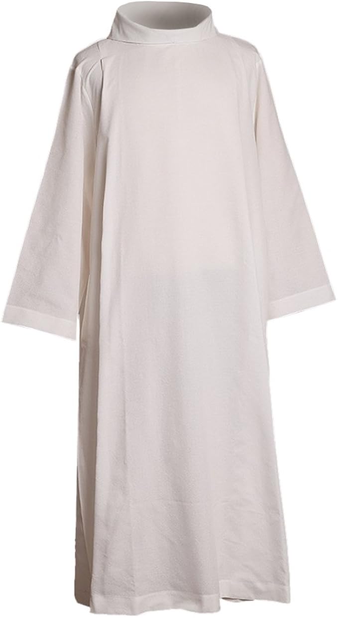 BLESSUME Catholic White ALB Vestments Solid Robe: Amazon.ca: Clothing ...