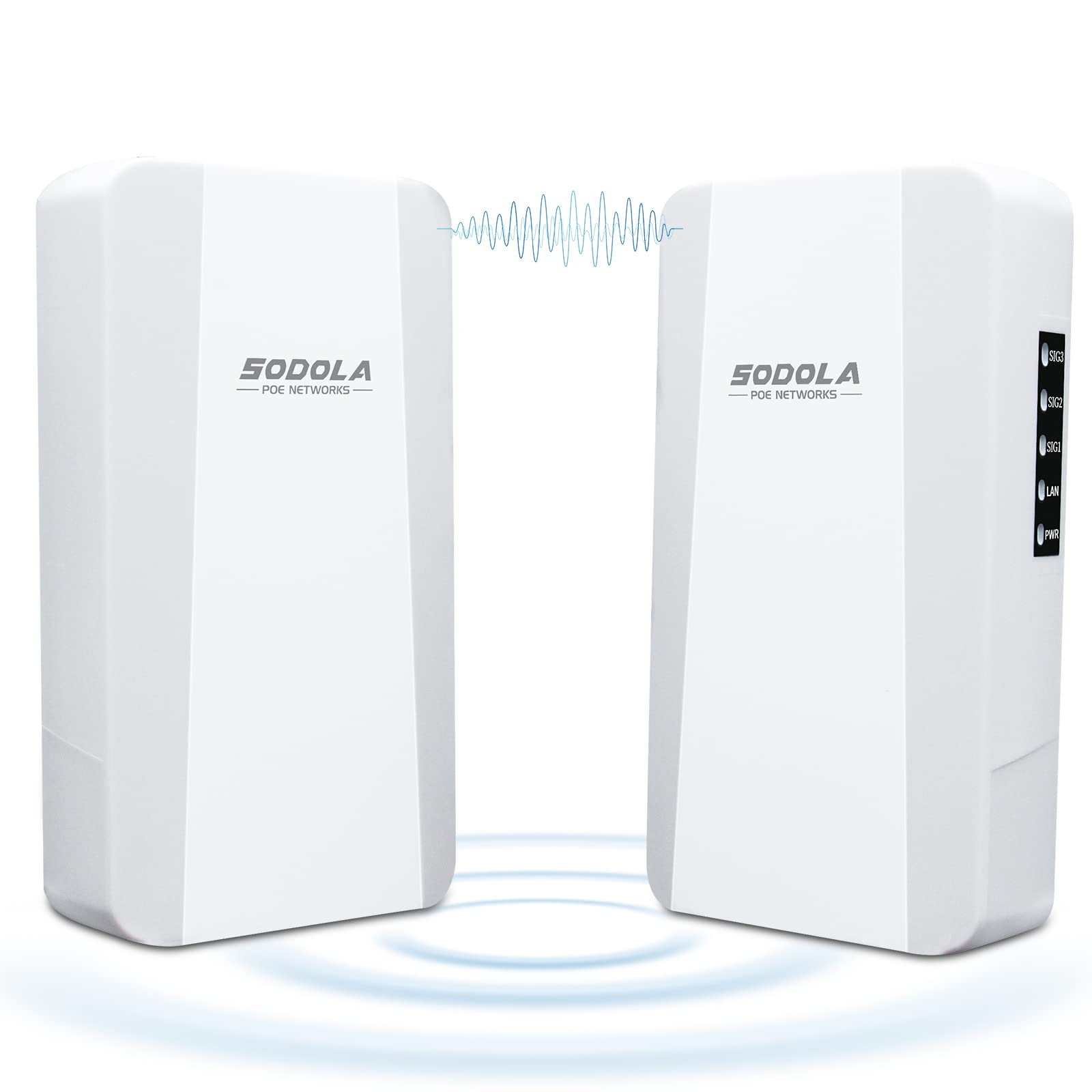 SODOLA WiFi Bridge 300Mbps, 2.4G Outdoor CPE Point to Point 1KM Long ...