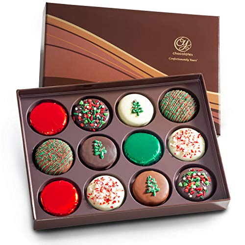 Merry Christmas Deluxe Chocolate Dipped Oreos Gift Box – 12 pc | Retro ...