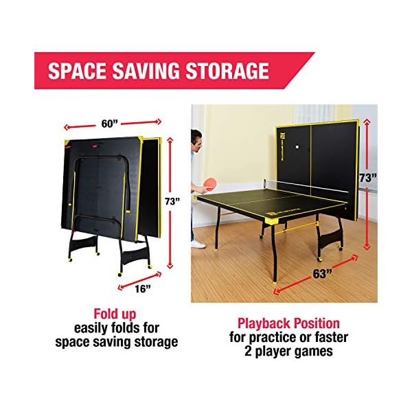 MD Sports Table Tennis Set: Regulation Ping Pong Table with Net ...