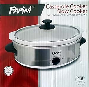 Amazon.com: PARINI CASSEROLE COOKER SLOW COOKER 2.5 QUART: Kitchen & Dining
