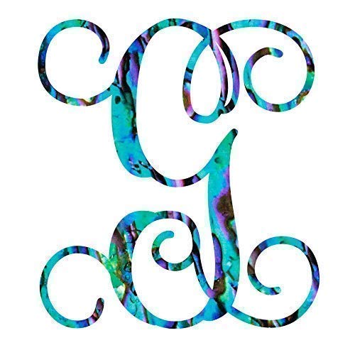 Amazon.com: Letter G Monogram Initial Vinyl Decal | Personalized ...