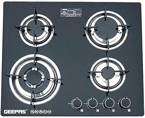 Geepas GK4410 4-Burner Gas Cooker- Size 130/100/70/50 mm Respectively ...