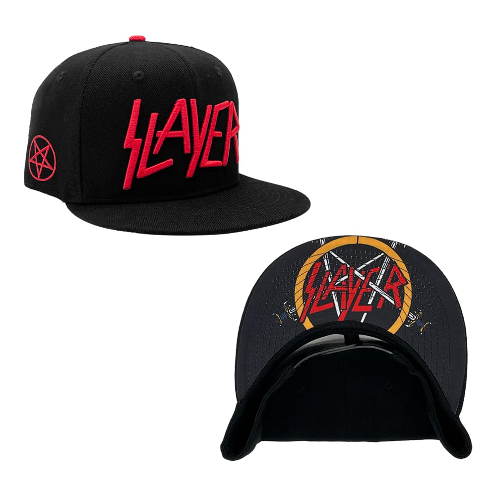 Slayer Logo Pentagram Black Baseball Hat for Men and Women ( 26 COUNT ...