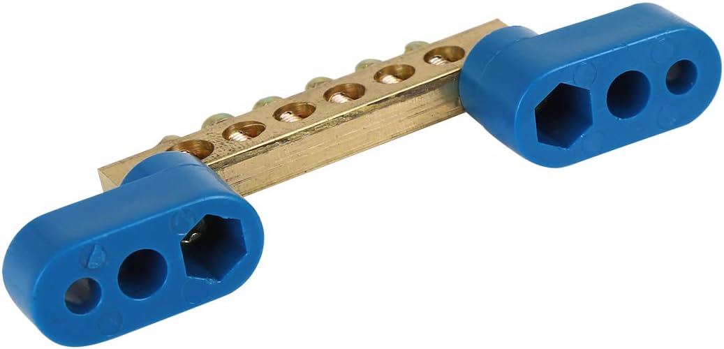 X AUTOHAUX Car 6 Positions Screw Brass Terminal Grounding Strip Bus Bar Block – BigaMart