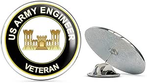 Amazon.com: U.S. Army Veteran Army Engineer Metal 0.75" Lapel Hat Pin ...