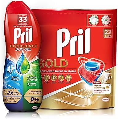 Pril Gold Automatic Dishwashing Tablets, Faster Dissolving Tab With ...