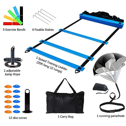 Haootadiy Speed Agility Training Equipment Set, Football Training Equipment for Youth Includes ...