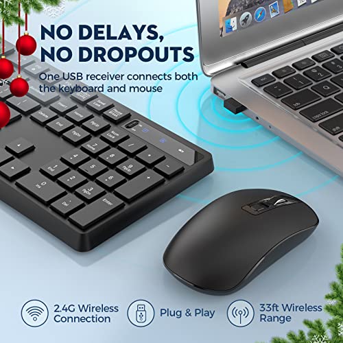 Wireless Keyboard And Mouse Combo Colikes 2 4g Usb Cordless Mouse And Keyboard 3 Level Dpi